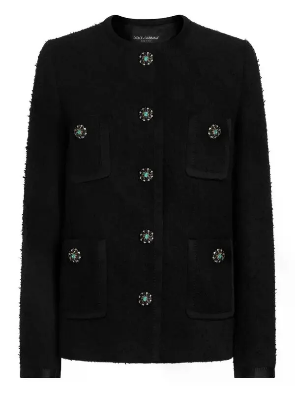 Dolce & Gabbana Rachel Basketweave Jacket - Black