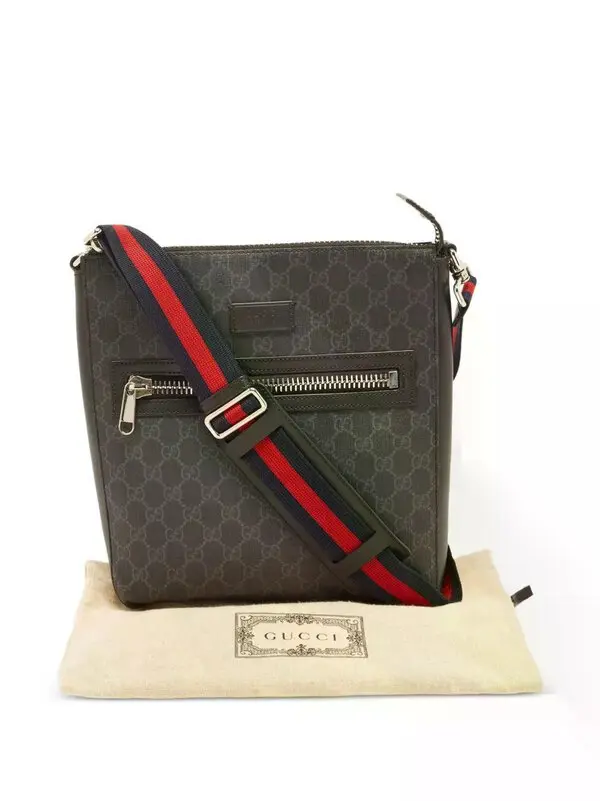 Gucci Gg Supreme Web Messenger Bag