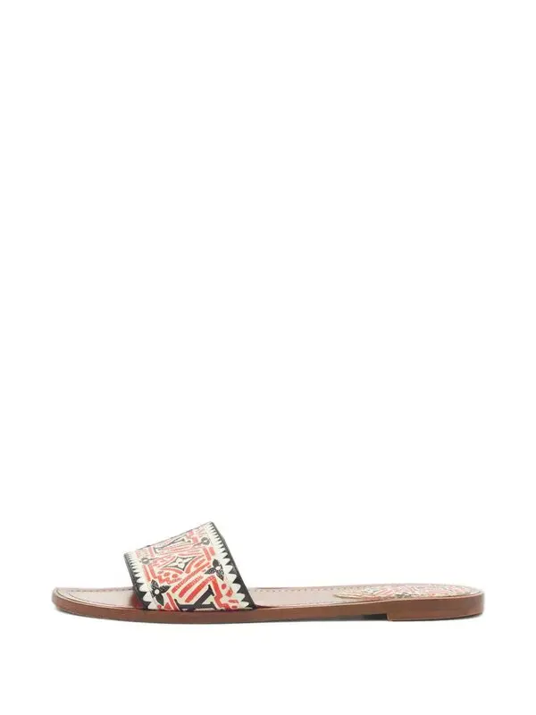 LOUIS VUITTON Lock It Graphic-motif Sandals - Red
