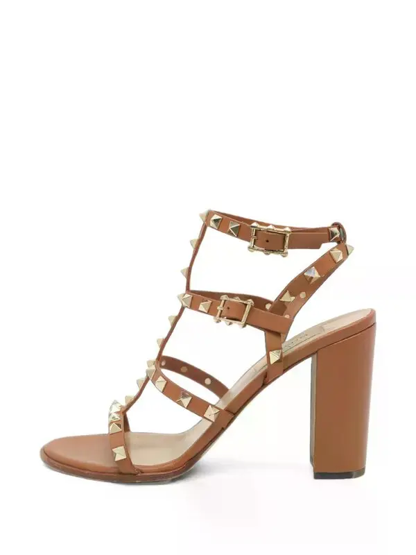 Valentino Garavani Rockstud Caged Sandals - Brown