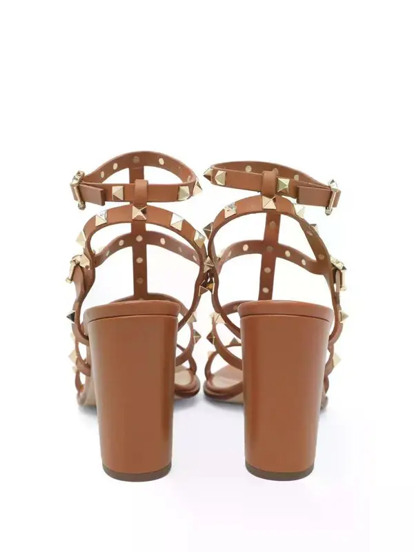 Valentino Garavani Rockstud Caged Sandals - Brown