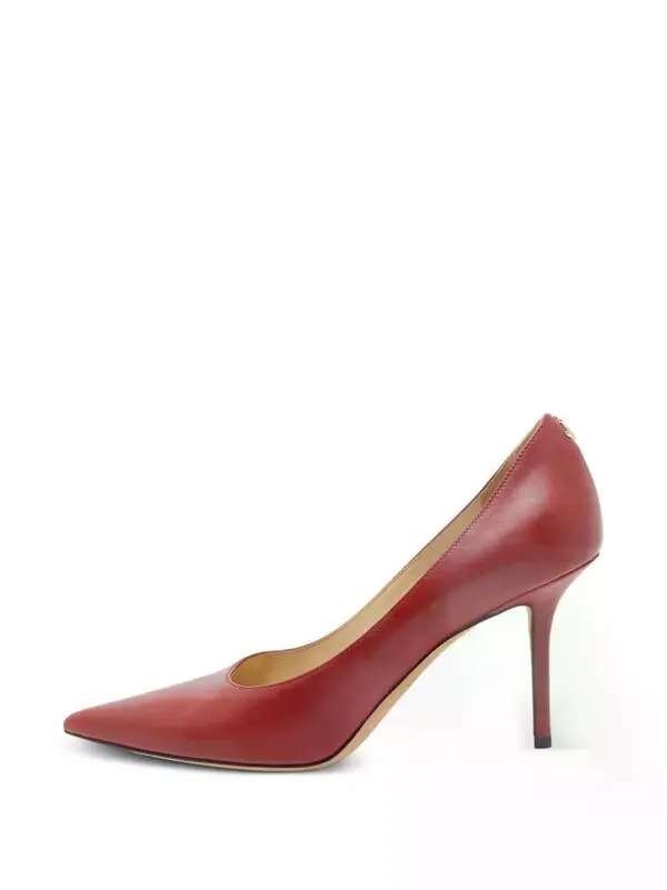 JIMMY CHOO Anouk Leather Pointed-toe Stiletto Pumps - Red
