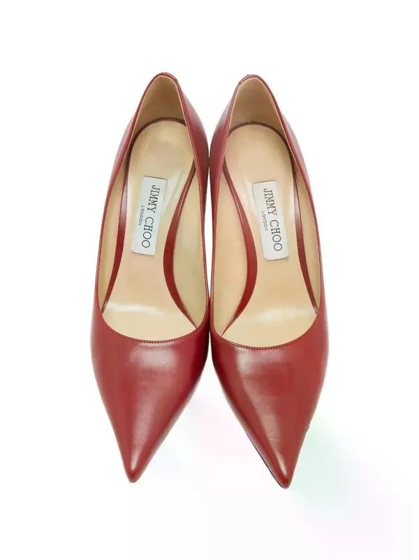 JIMMY CHOO Anouk Leather Pointed-toe Stiletto Pumps