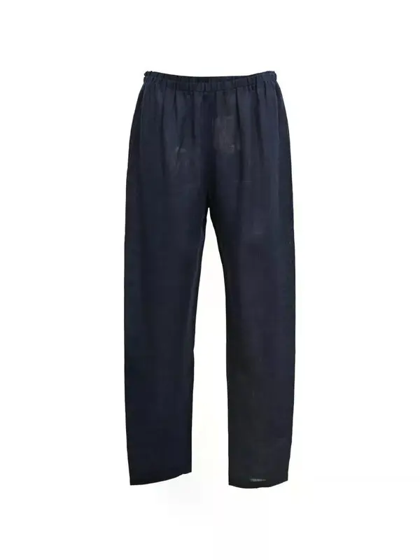 MANSUR GAVRIEL Navy Linen Drawstring Trousers