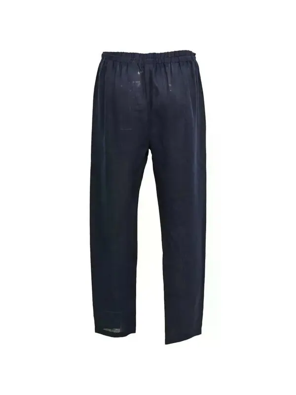 MANSUR GAVRIEL Navy Linen Drawstring Trousers