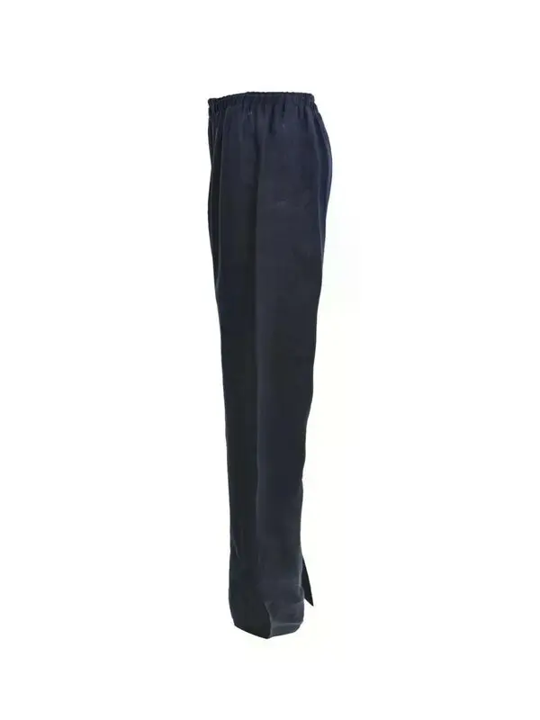 MANSUR GAVRIEL Navy Linen Drawstring Trousers