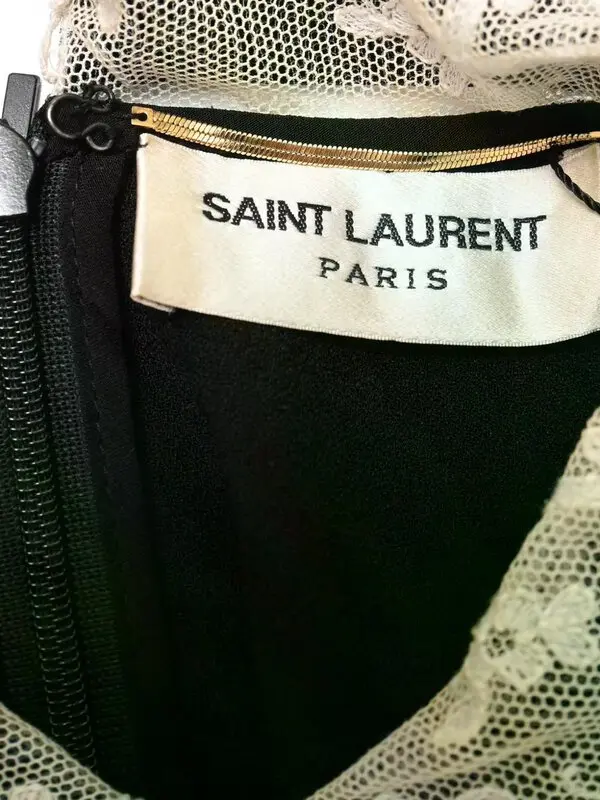 Saint Laurent Lace Collar Mini Dress