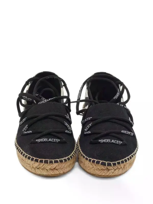 Off-White Diagonal Lace-up Espadrilles