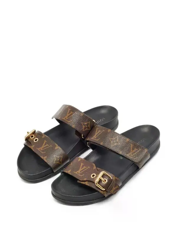 LOUIS VUITTON Bom Dia Monogram Slides