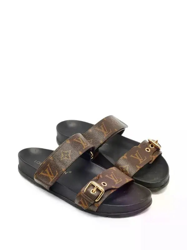 LOUIS VUITTON Bom Dia Monogram Slides