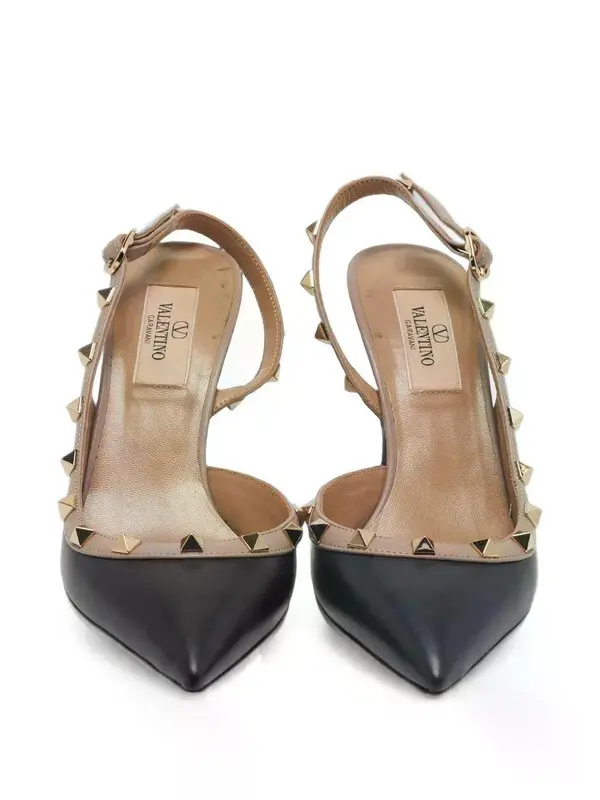 Valentino Garavani Rockstud Leather Slingback Pumps