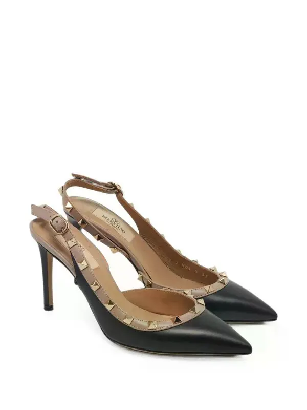 Valentino Garavani Rockstud Leather Slingback Pumps