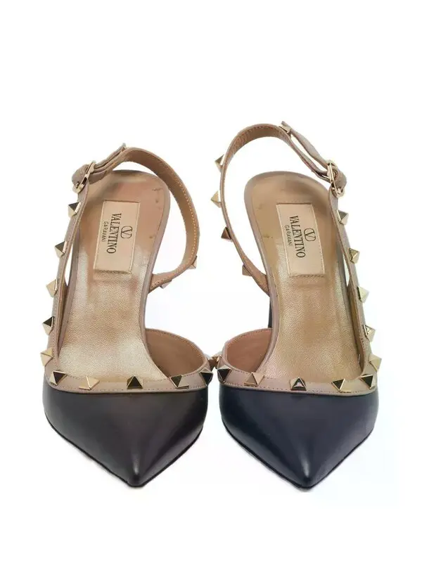 Valentino Garavani Rockstud Leather Slingback Pumps