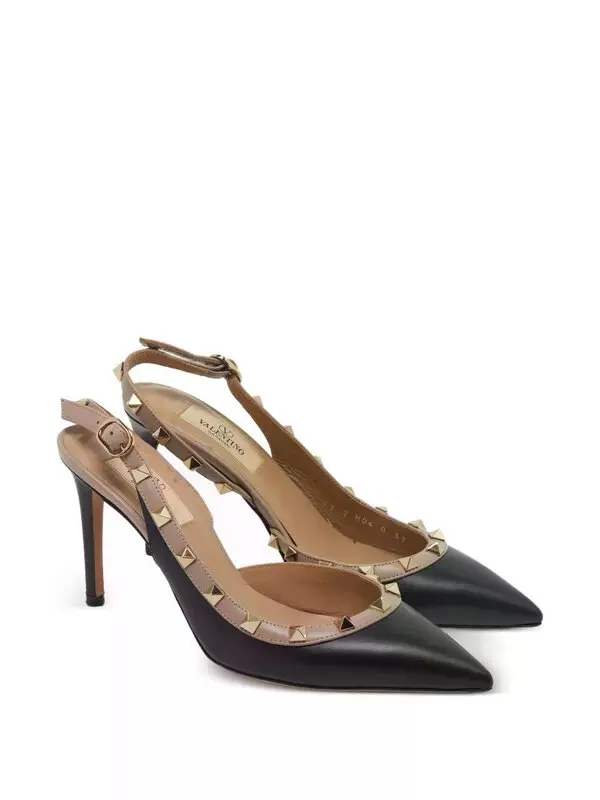 Valentino Garavani Rockstud Leather Slingback Pumps