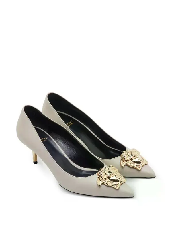 Versace Medusa Plaque Pointed-toe Pumps
