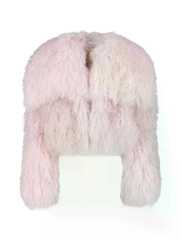 Attico Oversized Shearling Jacket - Pink