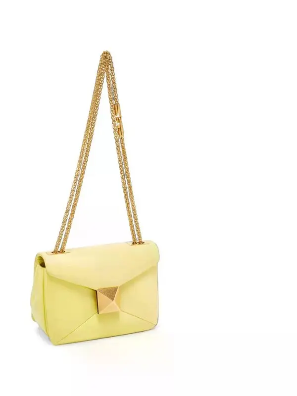 Valentino Garavani One Stud Leather Shoulder Bag - Yellow