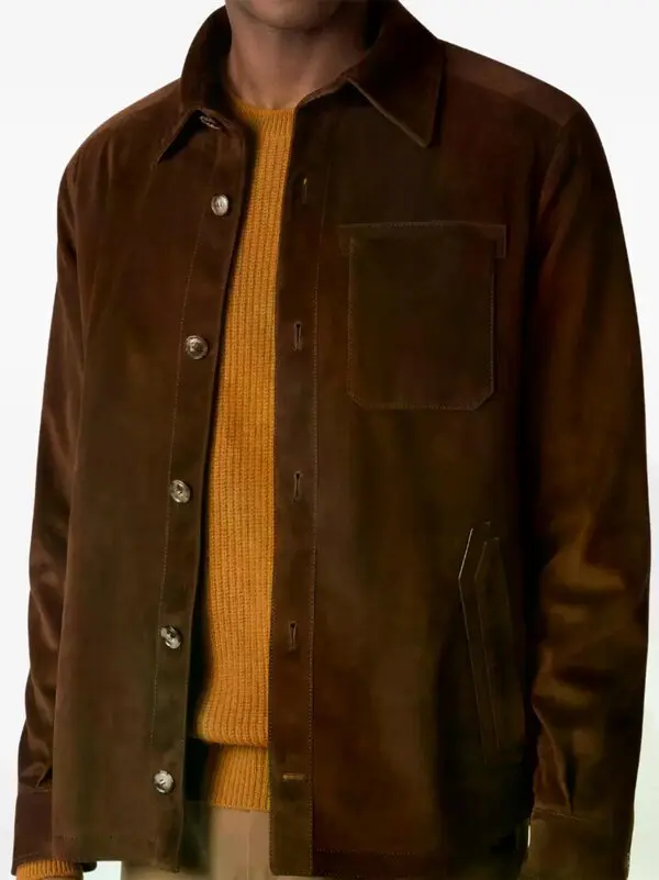 BRETT JOHNSON Suede Shirt Jacket