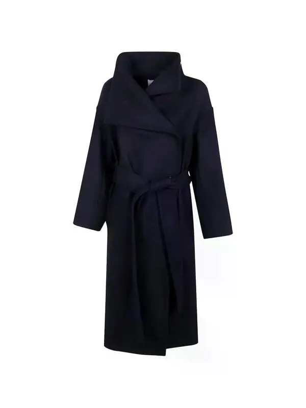 JOSEPH Double-breasted Belted Coat - Black
