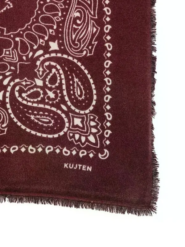 KUJTEN Hachiko Paisley-pattern Scarf