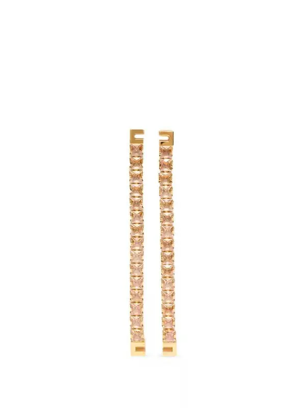 Elisabetta Franchi Tone Logo Plaque Drop Earrings - Gold