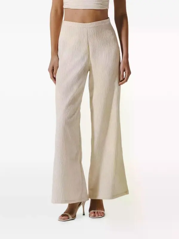 BAOBAB Louise Textured Flared Trousers - Neutrals