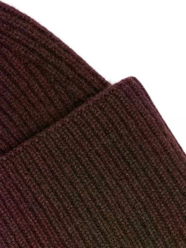 LANEUS Ribbed-knit Beanie Hat
