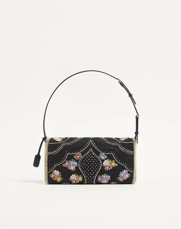 Valentino Garavani Devain Small Embroidered Shoulder Bag