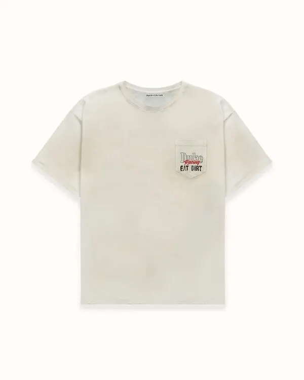 DUKE + DEXTER Dr4 Eat Dirt Smoke Pocket T-shirt - White