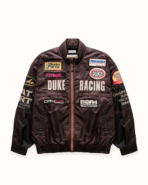 DUKE + DEXTER Dr4 Trackside Vintage Bomber Jacket - Mauve