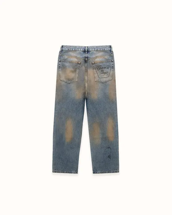 DUKE + DEXTER Dr4 Trackside Washed Denim Jeans