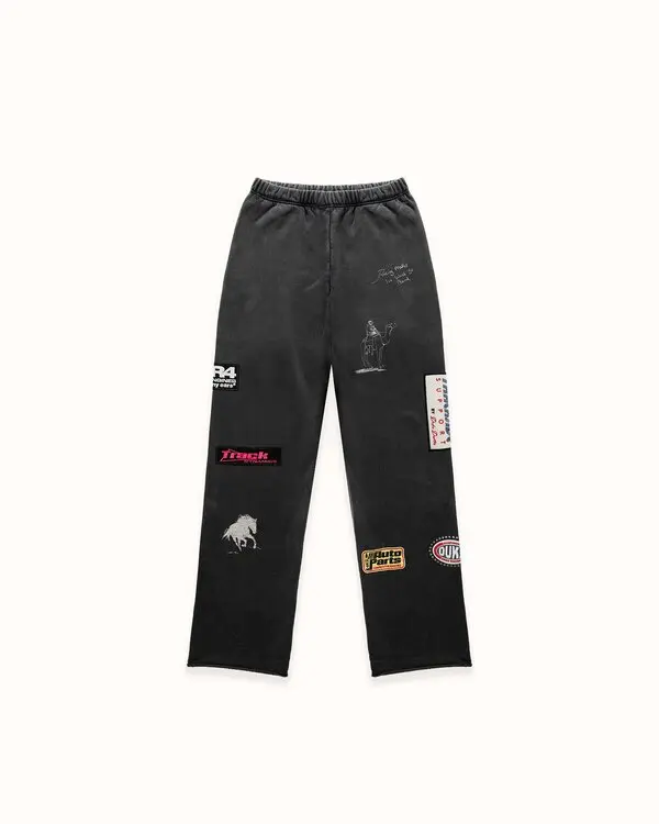 DUKE + DEXTER Dr4 Embroidered Washed Sweat Pant
