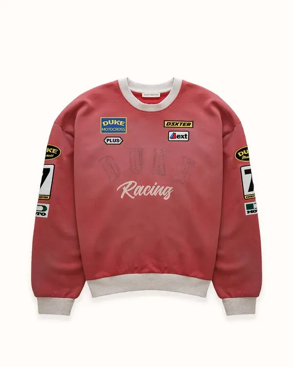 DUKE + DEXTER Dr4 Racing Patch + Oat Marl Weathirt - Red
