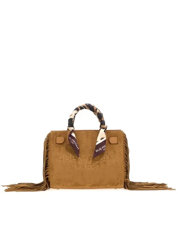 RUE MADAM PARIS Canyon Mini Tote Fringes - Brown