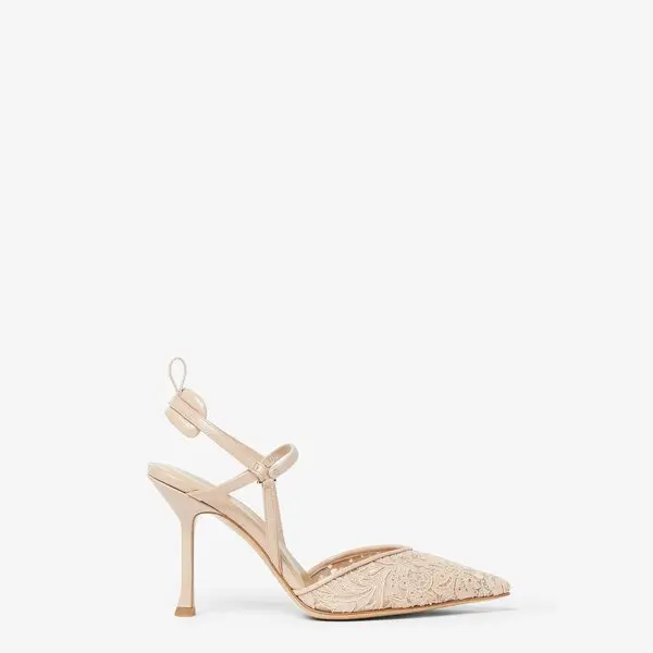 Fendi Very Colibrì Slingback Stiletto Heel Pumps - Pink