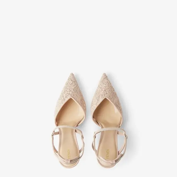 Fendi Very Colibrì Slingback Stiletto Heel Pumps - Pink