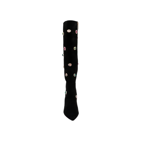 L'AGENCE Concourse Embellished Suede Knee-high Boots