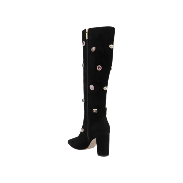 L'AGENCE Concourse Embellished Suede Knee-high Boots