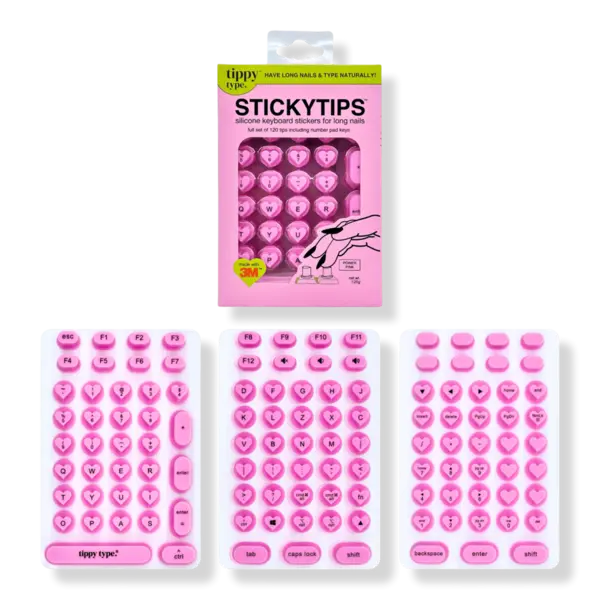 TIPPY TYPE Stickytips Keyboard Stickers For Long Nails