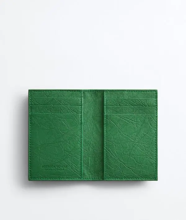 Bottega Veneta Woven Mycelium Flap Card Case