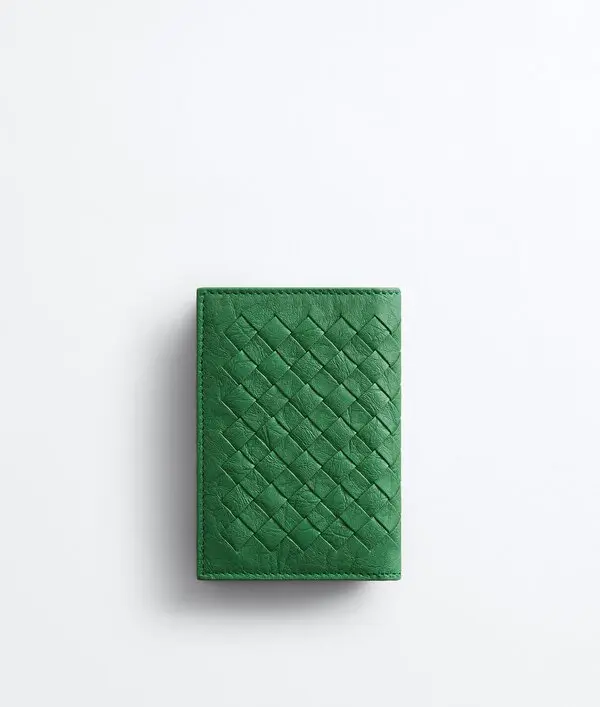 Bottega Veneta Woven Mycelium Flap Card Case