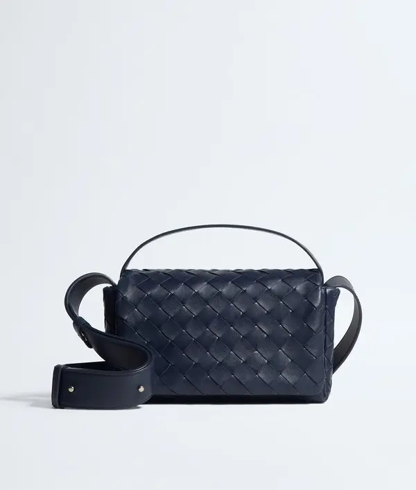 Bottega Veneta Intrecciato Mini Bag With Flap - Petroleum