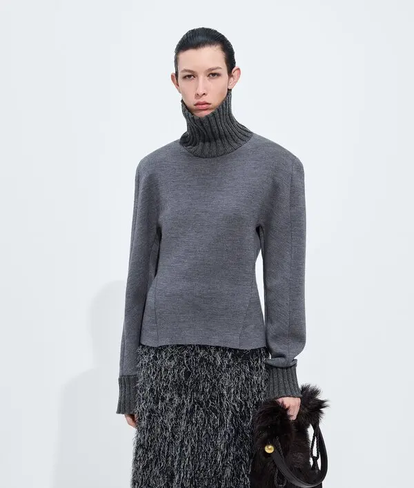 Bottega Veneta Double Wool Sweater - Thunder