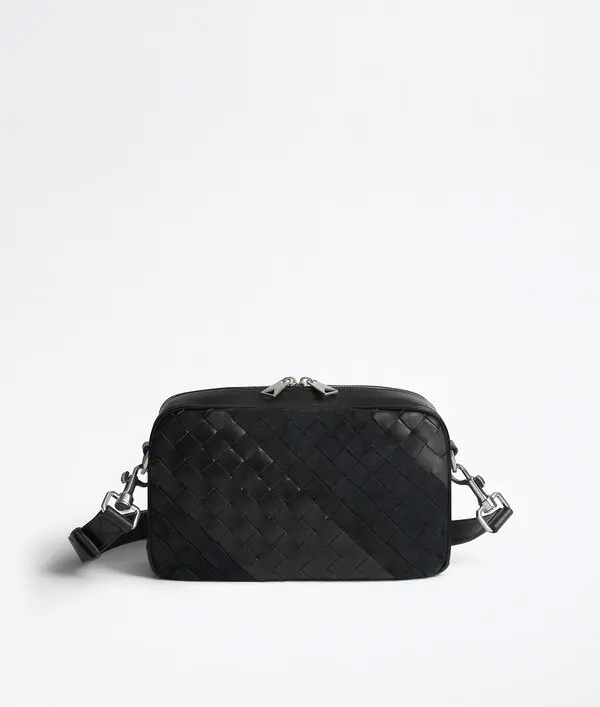 Bottega Veneta Small Intrecciato Camera Bag - Black