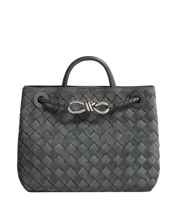 Bottega Veneta Small Andiamo - Obsidian Gray