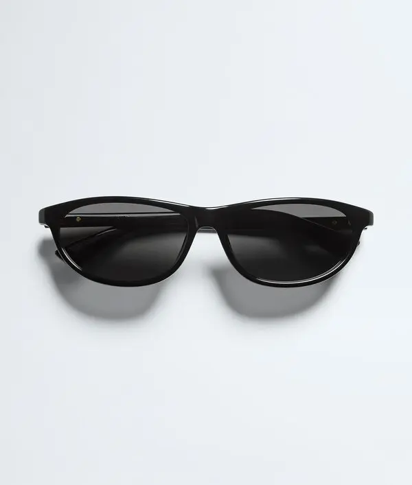 Bottega Veneta Classic Rectangular Sunglasses - Black/gray