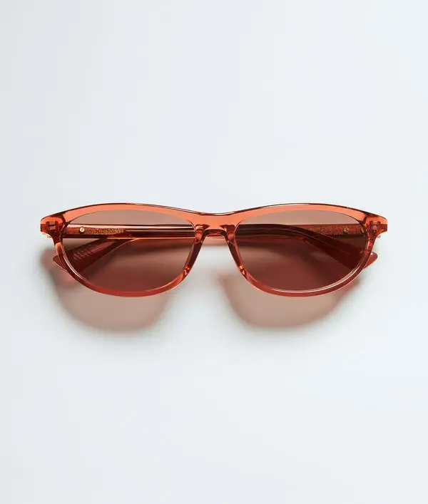 Bottega Veneta Classic Rectangular Sunglasses - Orange/brown