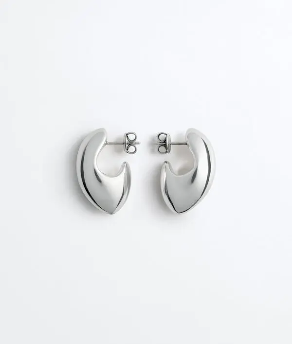 Bottega Veneta Small Claw Earrings - Silver