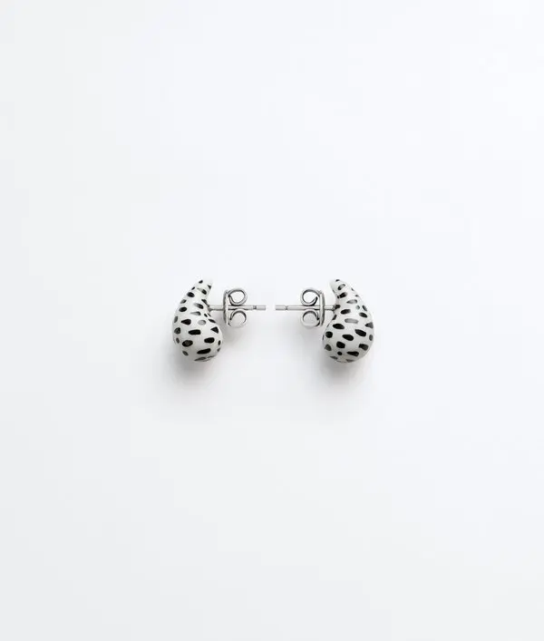 Bottega Veneta Candy Drop Earrings - White/black