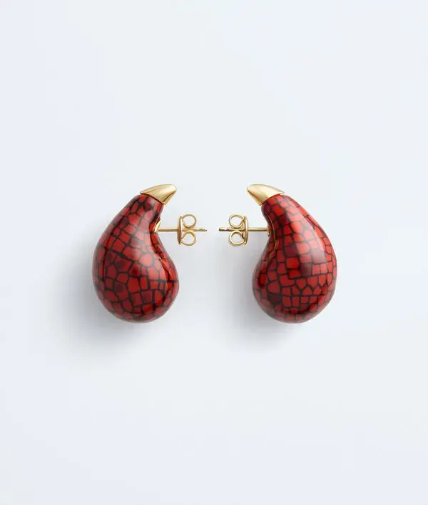Bottega Veneta Small Drop Earrings - Crave/black